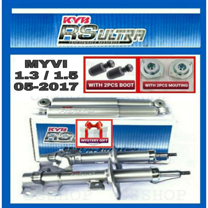 EL KYB RS ULTRA PERODUA MYVI 1.3 / 1.5 MYVI LAGIBEST 05-2017 SHOCK ABSORBER FRONT AND REAR KYB ...