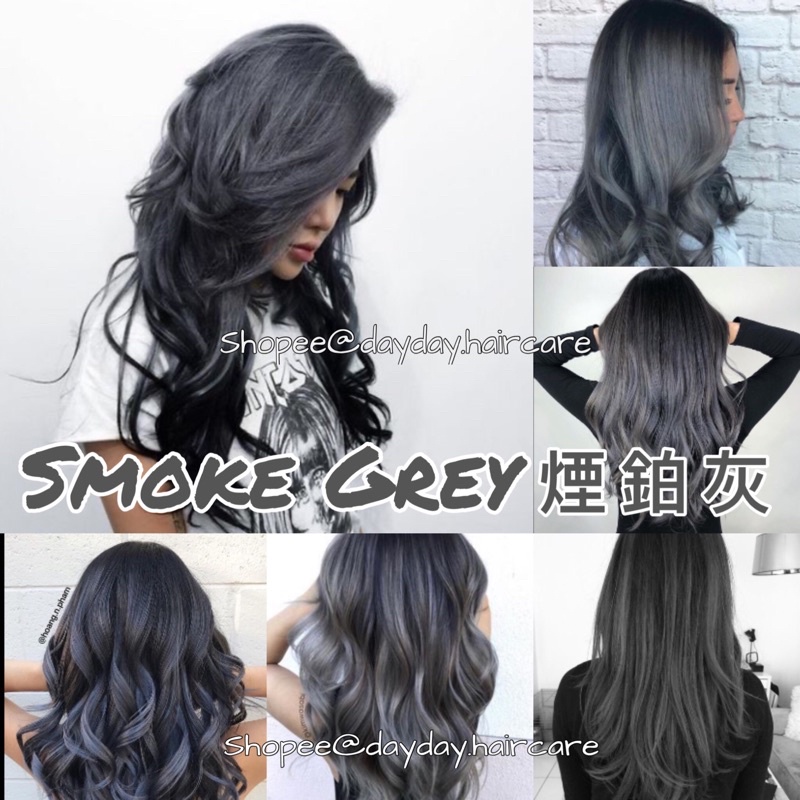 【Ready Stock】8/13 Smoke Grey Professional Salon Hair Color Dye Cream ...