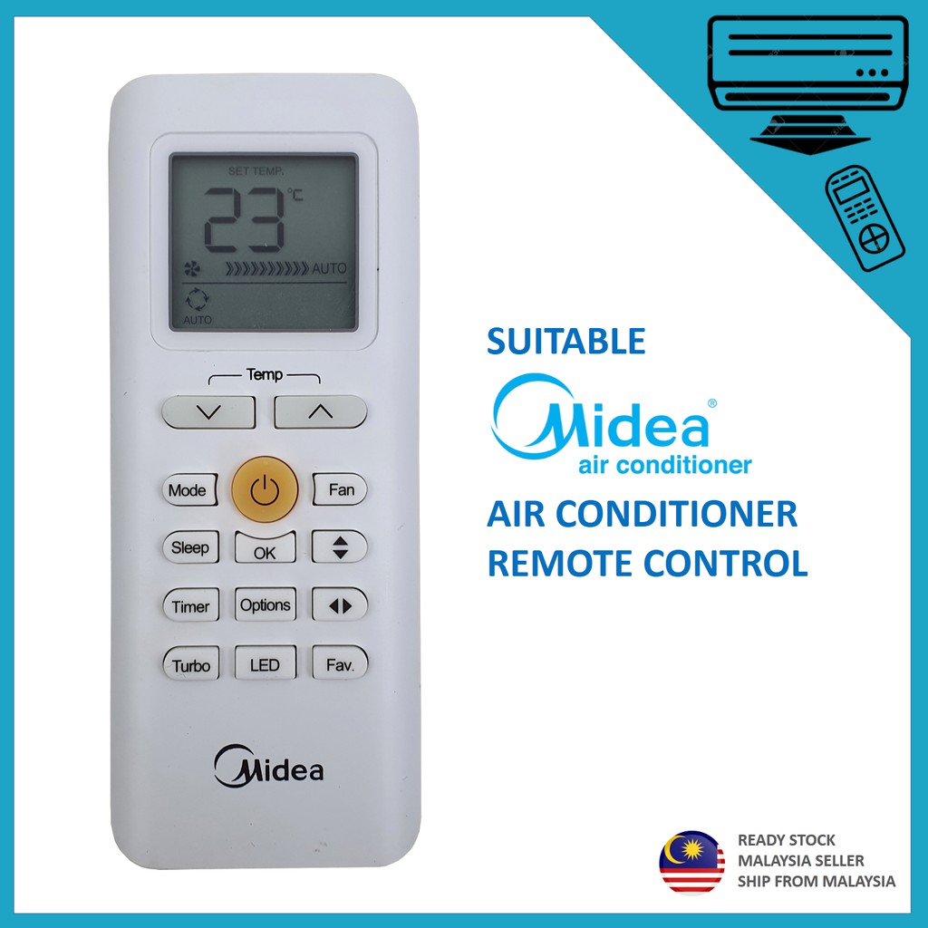 Midea **Original** Midea Air Cond Aircond Air Conditioner Remote ...