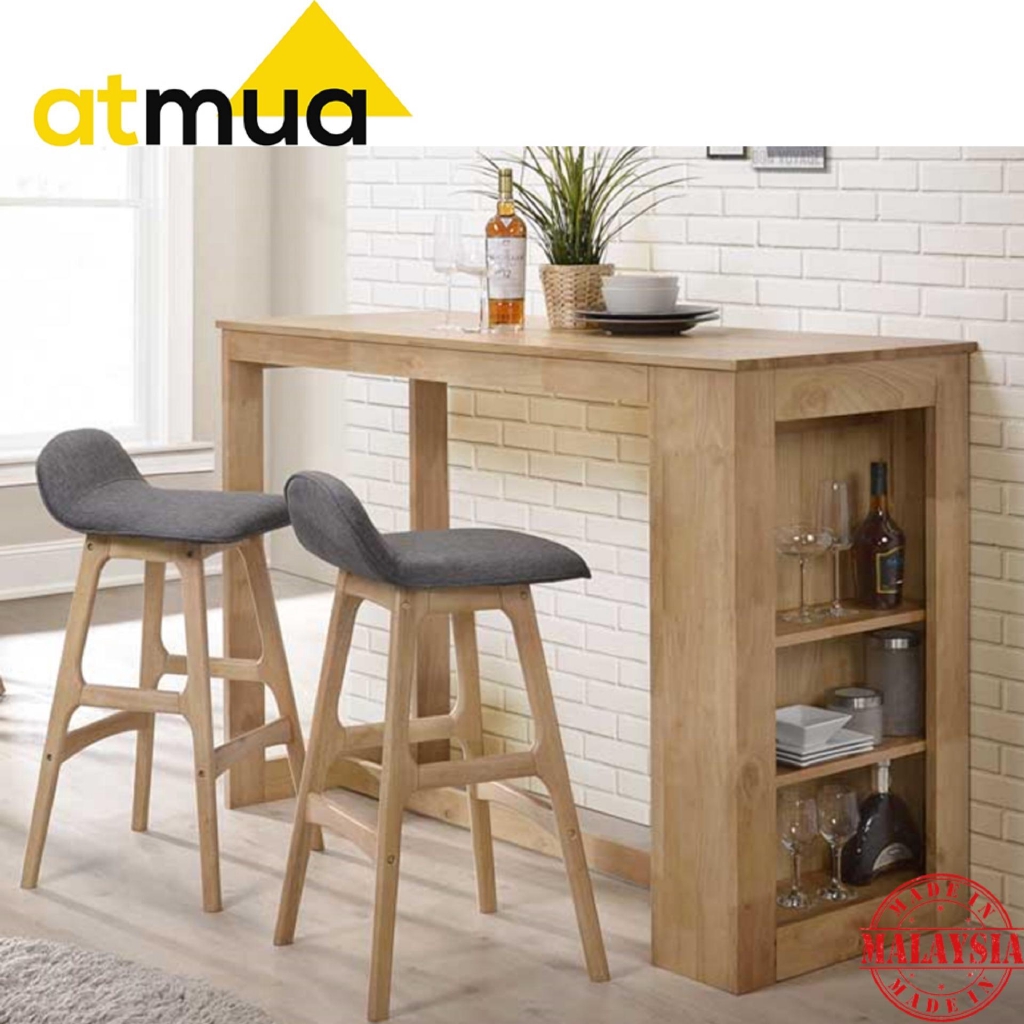 Atmua Furniture Atlas Bar Table + 2 Nick Bar Chair (Modern Deisgn ...