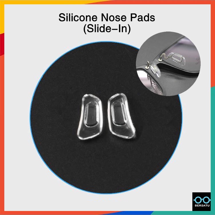 Slip-In Anti-Slip Soft Silicone Nose Pads For Glasses Spectacles ...