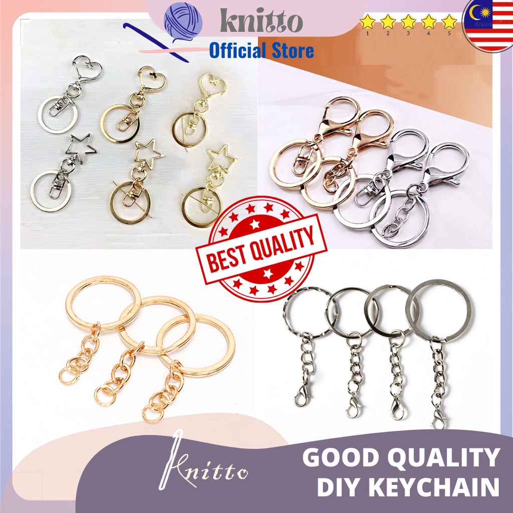 Good Quality Gold Silver Keychain DIY Crochet Knitting Amigurumi ...