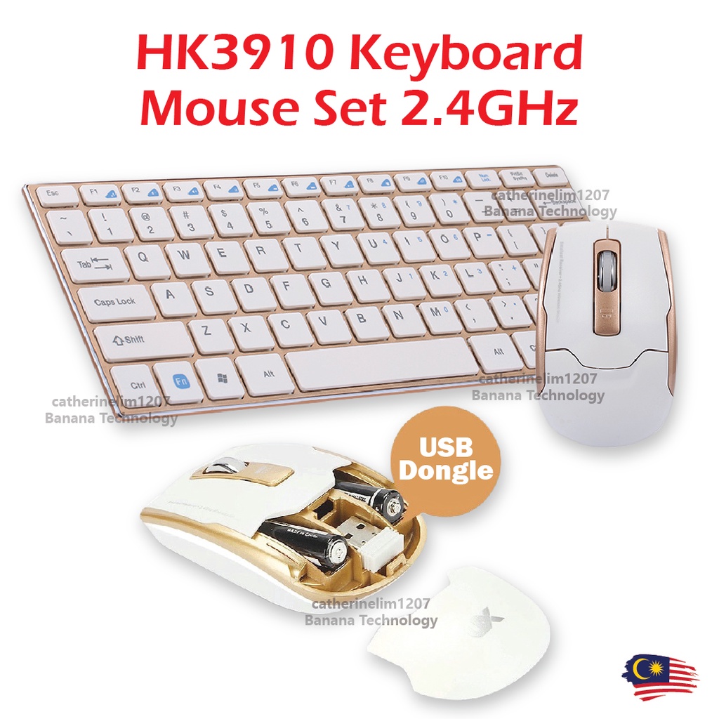 HK3910 Keyboard+Mouse Set 2.4GHz Office Home Laptop Desktop Computer ...