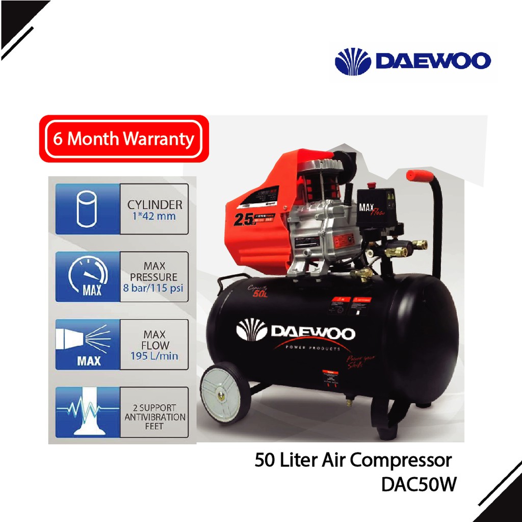 DAEWOO DAC50D 50 Liter Air Compressor | Shopee Malaysia