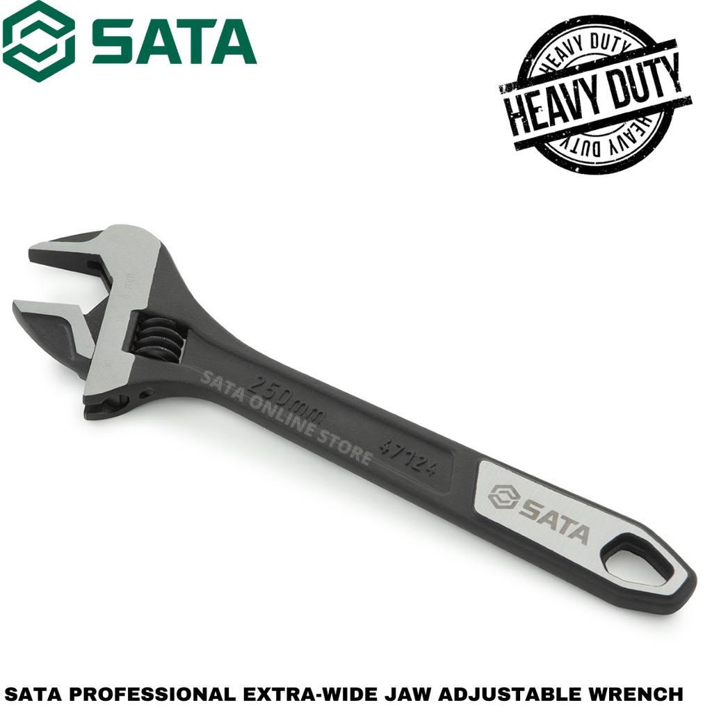 (ND) SATA PROFESSIONAL EXTRA-WIDE JAW ADJUSTABLE WRENCH / ADJUSTABLE ...