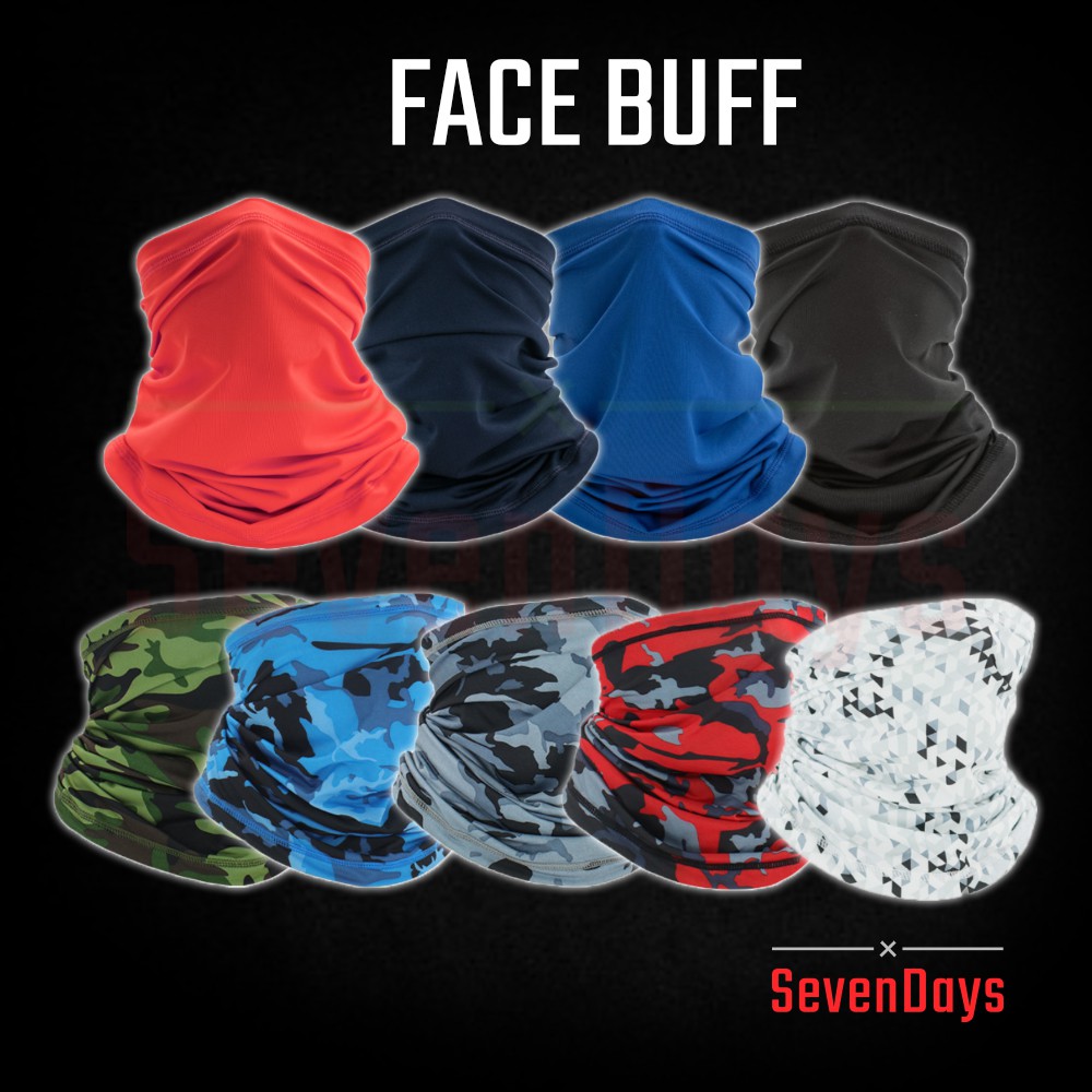 SevenDays Face Buff Mask Head Protector Scarf Band Camouflage Fishing ...