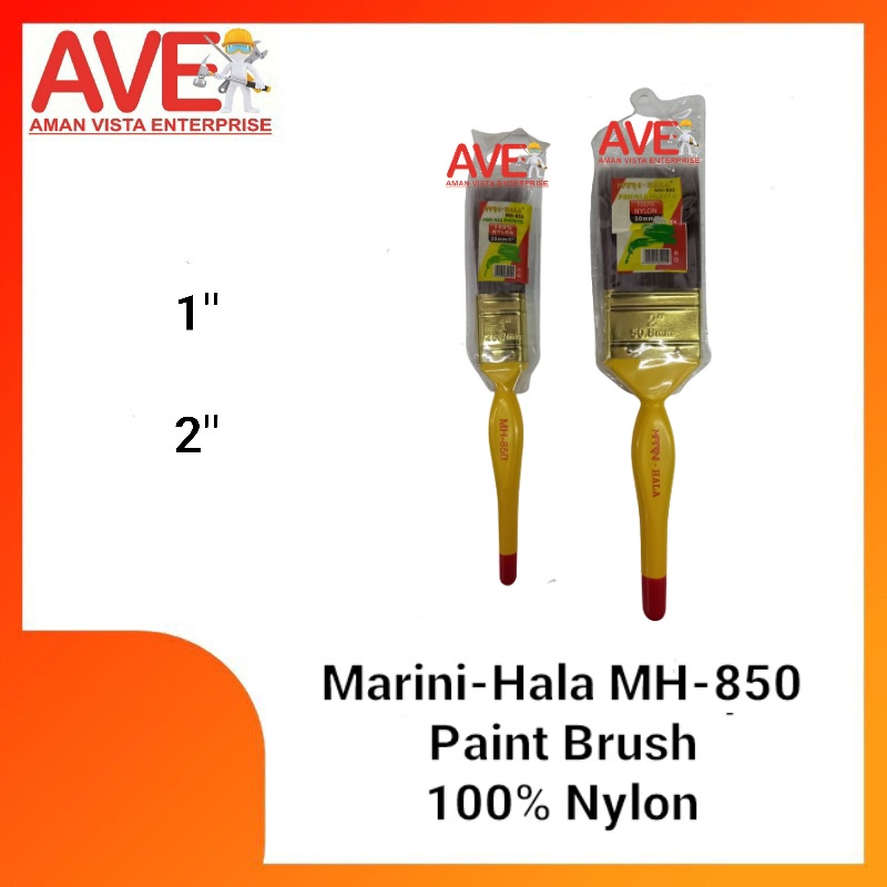Marini-Hala MH-850 Paint Brush 100% Nylon 25mm (1") | 50mm (2") | Shopee Malaysia