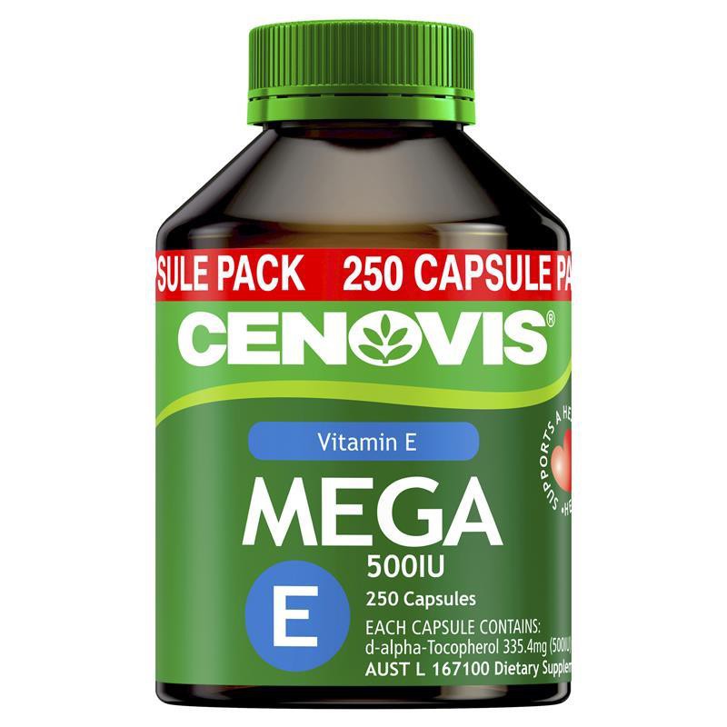 【Clear Stock/Special Offer】Cenovis Mega E 500iu Vitamin E (250 Capsules ...