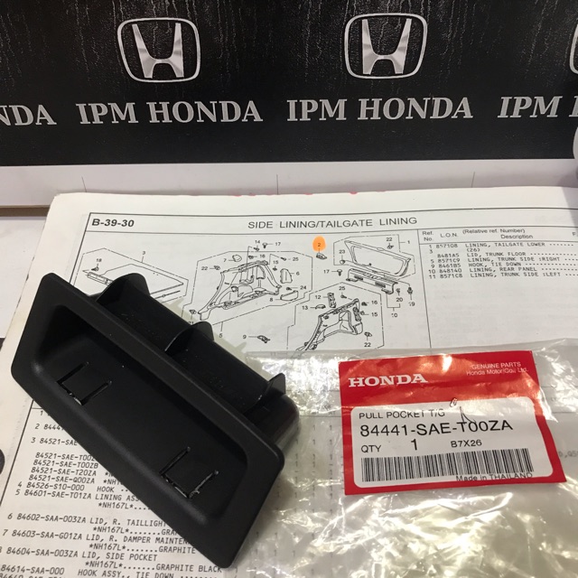 84441 SAE Original Handle Handle Pull Pocket Tailgate Trunk Pull Honda ...