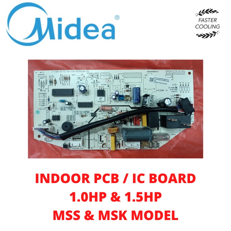 1.0HP-1.5HP MSS / MSK MIDEA ORIGINAL INDOOR PCB / IC BOARD - MSS-10CR ...