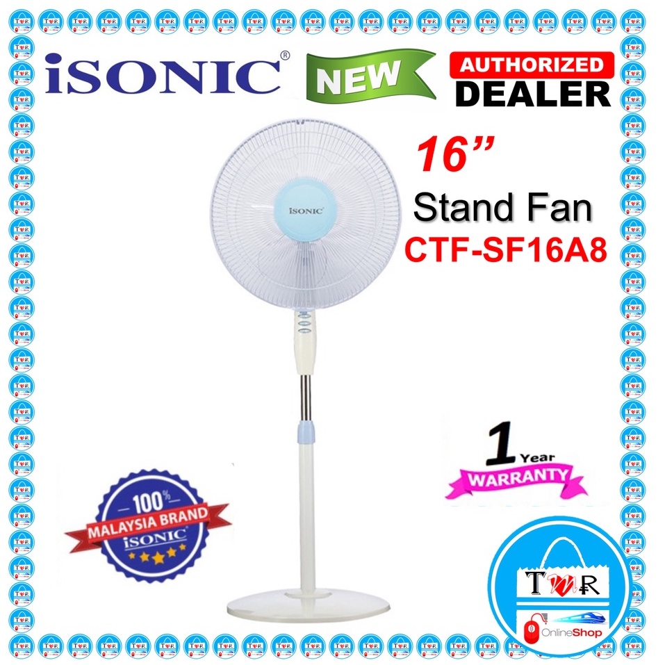 ISONIC 16" STAND FAN CTF-SF16A8/KIPAS BERDIRI 16" / Made in Malaysia | Shopee Malaysia