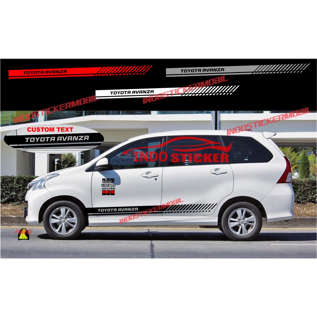 Avanza STICKER TOYOTA AVANZA VELOZ GR GAZO RACING CAR STICKER | Shopee ...