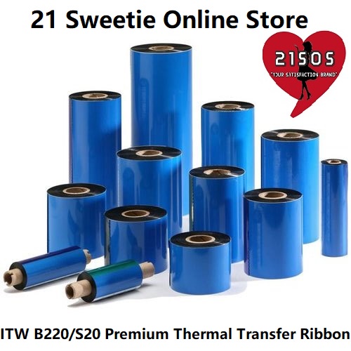 [ALL WAX] Premium ITW B220 S20 Wax Ribbon Combined Sizes Thermal ...