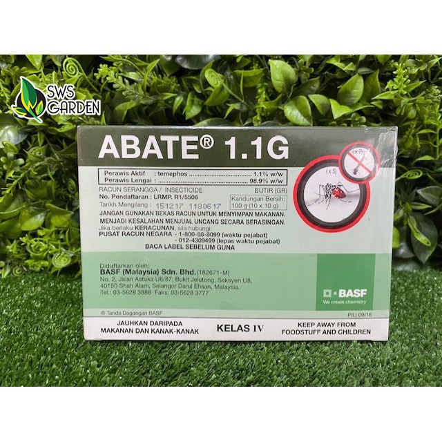 ABATE 1.1G 100% ORIGINAL MOSQUITO LARVAE KILLER 100G(10g x 10 uncang) | Shopee Malaysia