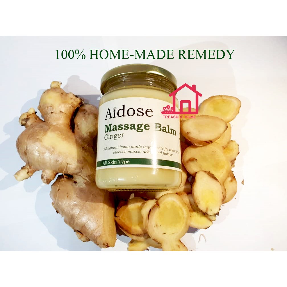 Aidose Ginger Massage Balm Cream 100% Homemade - Pain Relieve and Relax ...