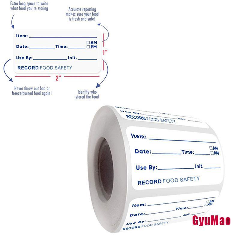 [rxGUMO] 250/500pcs/roll Kitchen Sticker Refrigerator Freezer Food ...