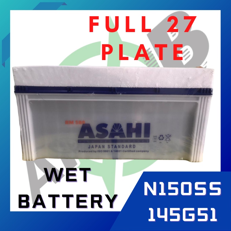 [N150]ASAHI WET BATTERY CAR BATTERY BATERI KERETA,Lorry Battery Bateri ...