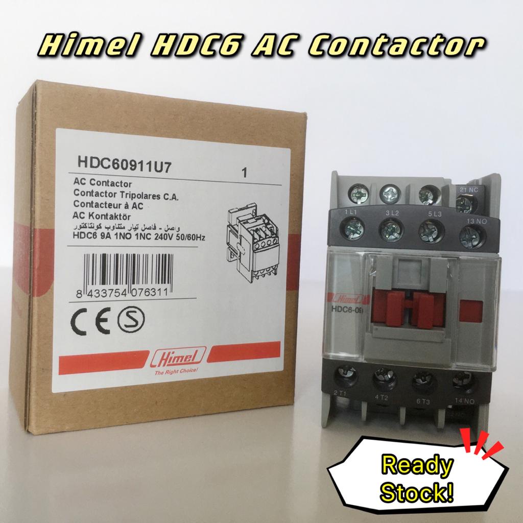 HIMEL HDC6 95A 1NO 1NC 240V 50/60Hz AC CONTACTOR | Shopee Malaysia