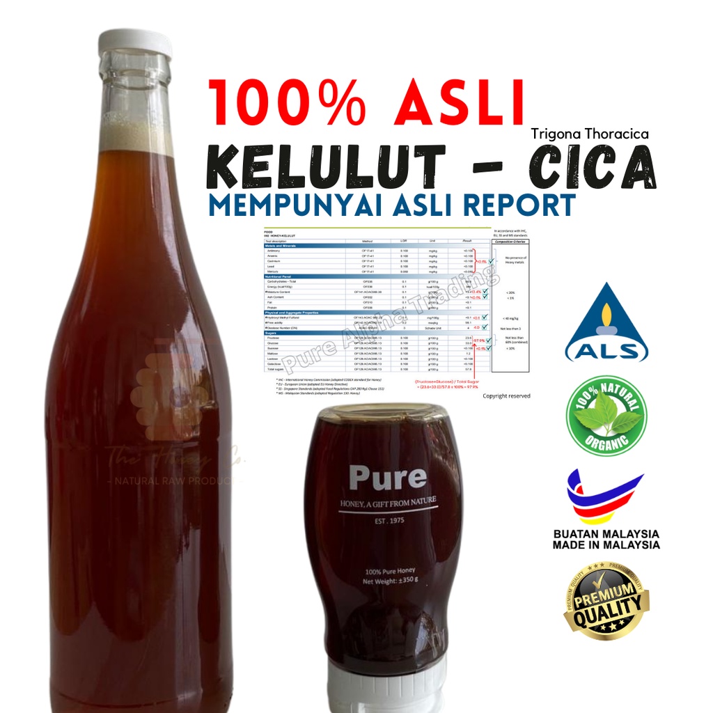 MADU KELULUT ASLI 100% (CICA) STINGLESS BEE HONEY 银蜂蜜 RAW HONEY Kelulut ...