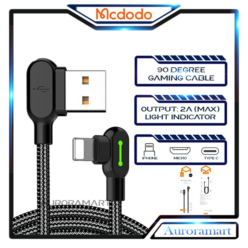 Original Mcdodo Cable Elbow Gaming Cable 3A Fast Charging Cable Fast ...