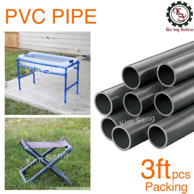 PVC Pipe Class 6 1/2”(15mm) 3/4”(20mm) 1”(25mm) Plastic Paip 3ft 3kaki ...