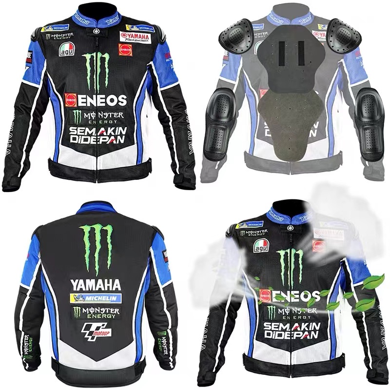 Moto GP Yamaha team racing suit summer Motorcycle Riding Coat mesh ...