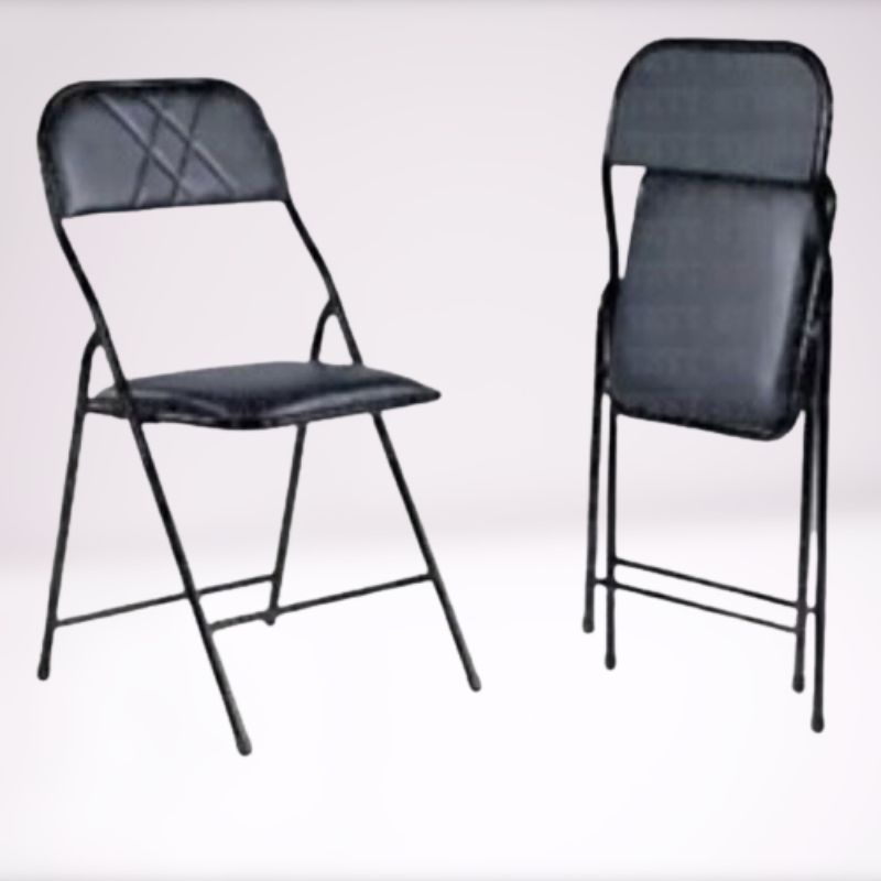 3V Aaron Folding Chair With PVC Cushion Foldable Back Rest Chair ...
