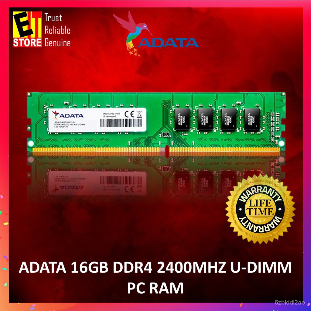 LB69 ADATA 16GB DDR4 2400 PC RAM (AD4U2400316G17-R) | Shopee Malaysia