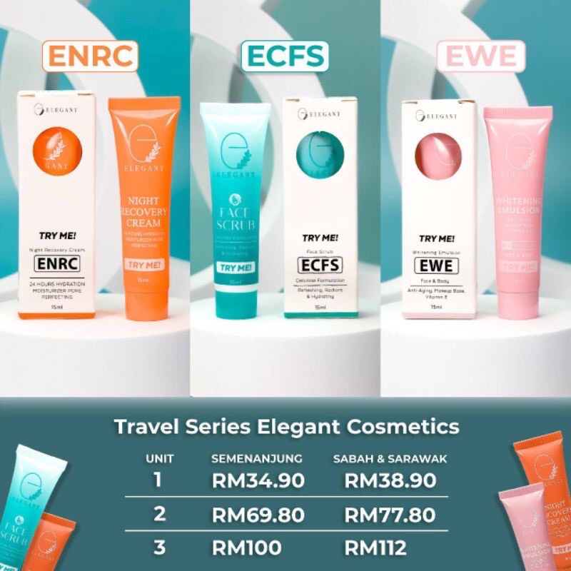 TRIAL KIT ELEGANT WHITENING EMULSION SET TRIAL ORIGINAL HQ (EWE ...
