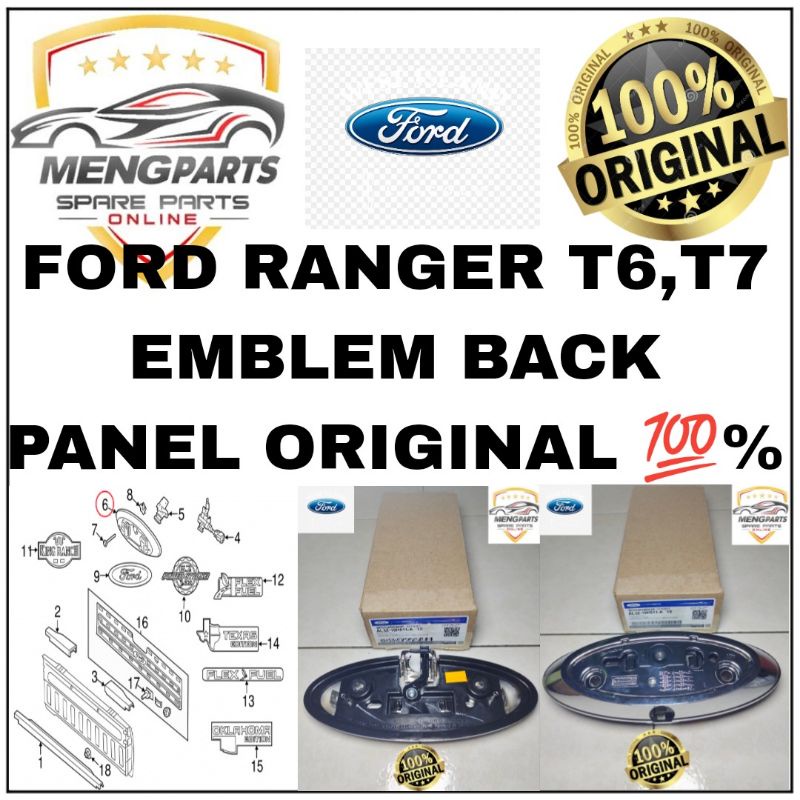 ORIGINAL 💯 % EMBLEM - BACK PANEL / LOGO - TAIL GATE (FORD) ( GENUINE ...