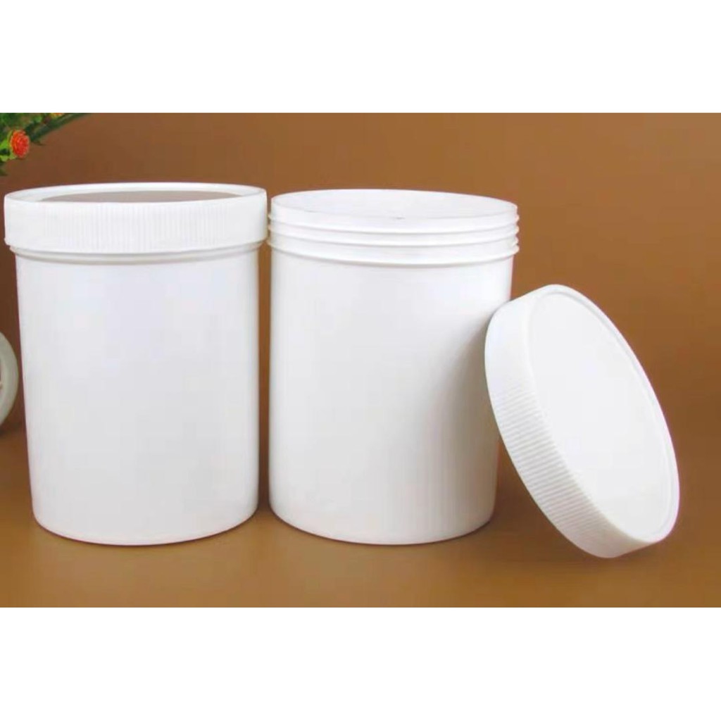 plastic light-proof small white barrel upright barrel wide mouth empty ...