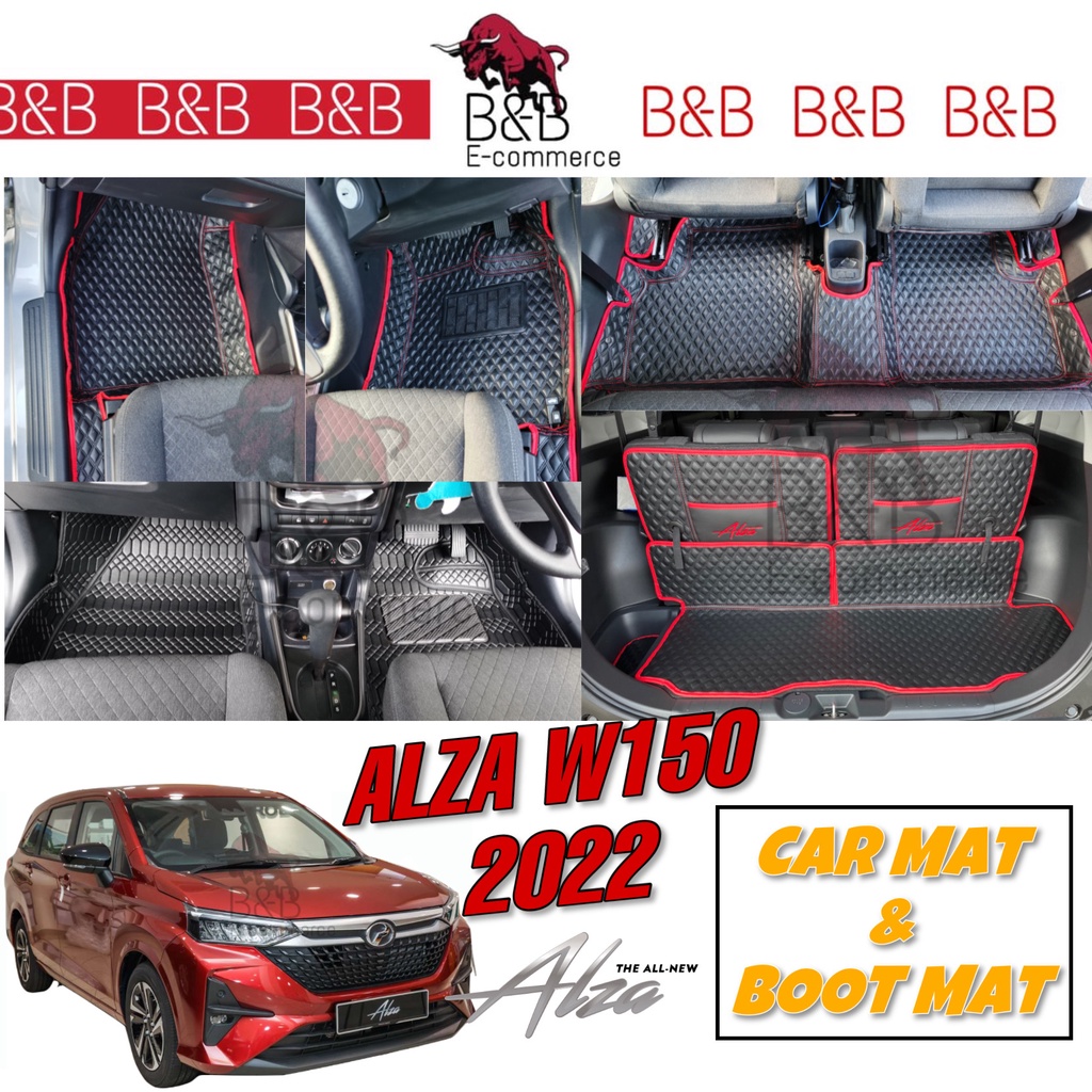 PERODUA ALZA 2022 NEW ALZA W150 5D Plus Carpet Car Mat / Boot Mat ...
