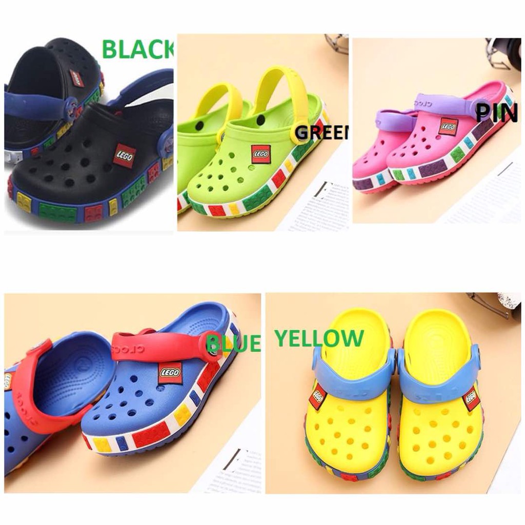 Crocs LEGO Kids(Free Jibbitz,Woven Bag) | Shopee Malaysia