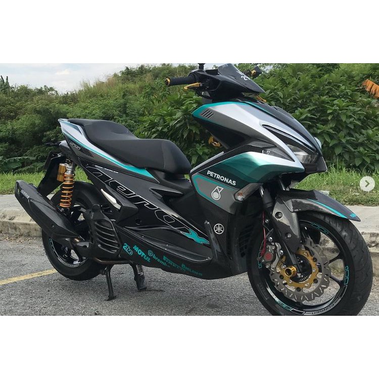 Sticker decal aerox petronas silver custom full body | Shopee Malaysia