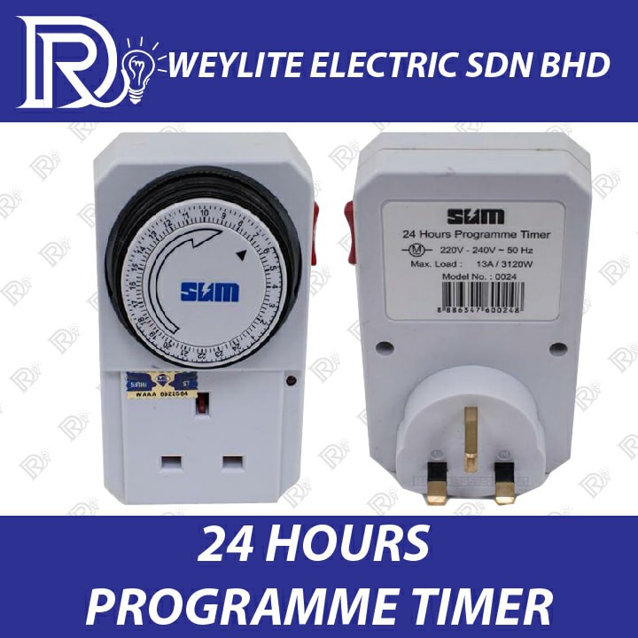 SUM 13A PLUG IN TIMER 24hour (SIRIM) | Shopee Malaysia