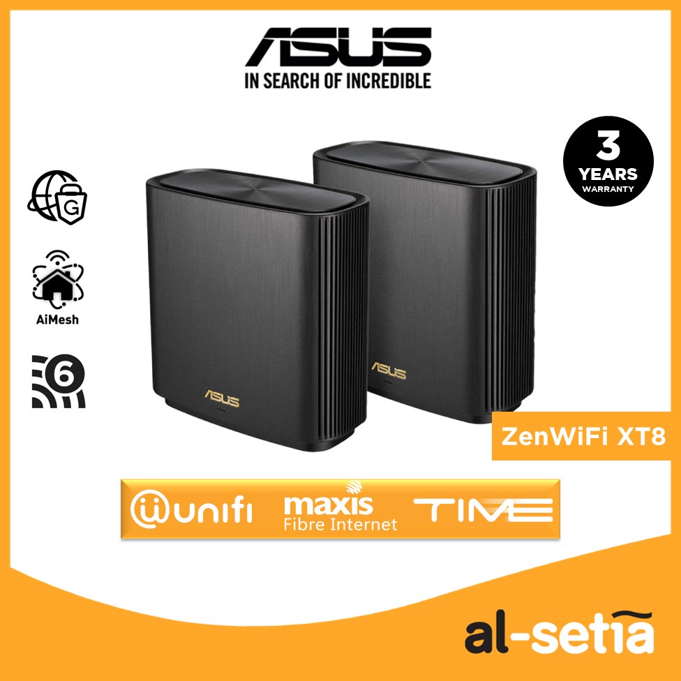ASUS Mesh Router ZenWiFi AX (XT8) AX6600 WiFi 6 Mesh Routers Whole Home ...