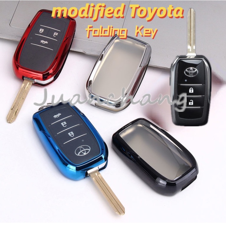 TPU for toyota Isuzu Modified flip key cover key case fob remote Innova ...