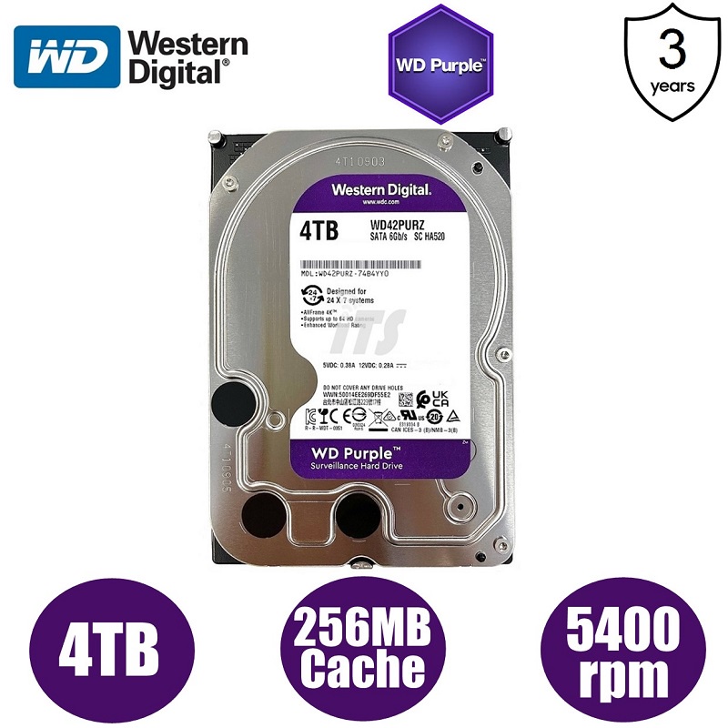 Western Digital Purple WD40PURZ/WD42PURZ/WD43PURZ 24x7 4TB 3.5 ...