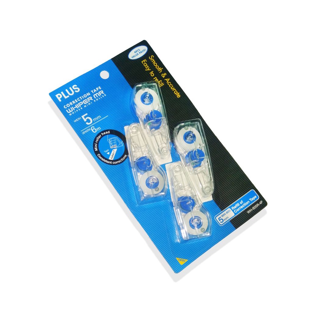 PLUS Refillable WHIPPER MR Correction Tape REFILL 5mm Width x 6m Length ...