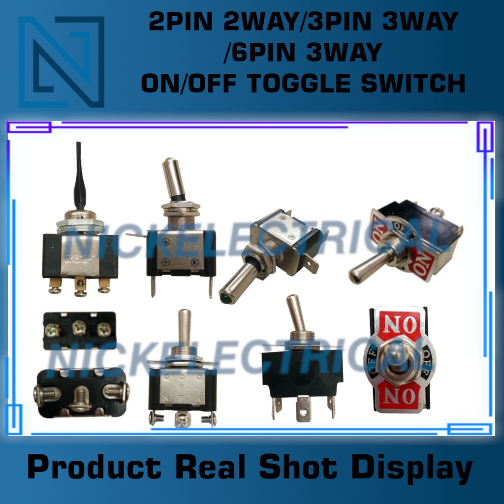 Heavy Duty 2PIN / 3PIN / 6PIN ON OFF Switch Lever Switch Toggle Switch ...