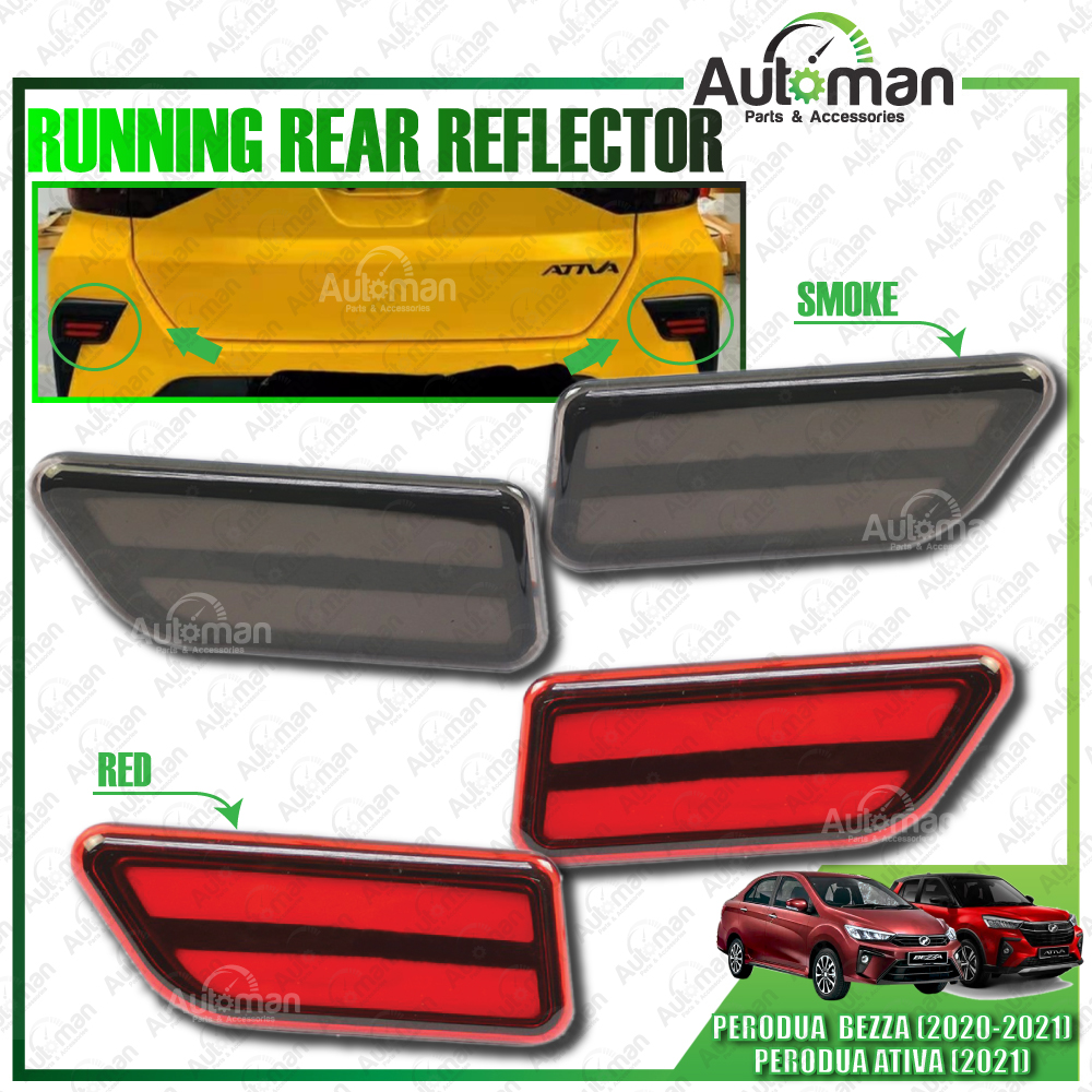 Perodua Bezza 2020 - 2021 Ativa LED Running Rear Reflector Rear Bumper ...