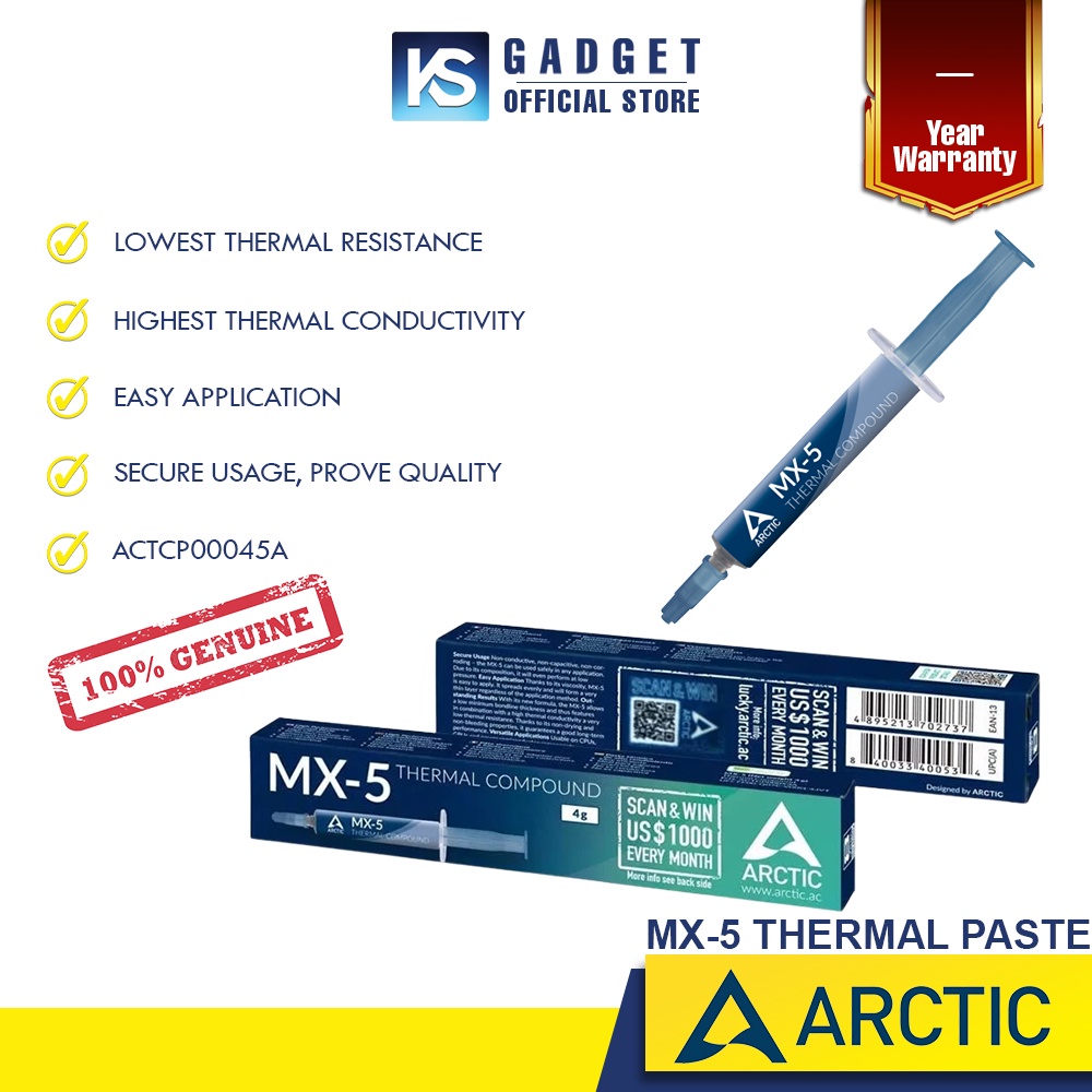 Arctic MX-5 High Performance Carbon Micro Thermal Paste | Shopee Malaysia