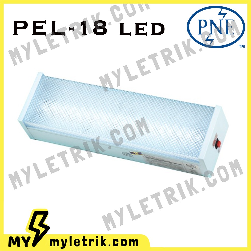 BOMBA Approved PNE PEL-18 / PEL-28R LED Surface / Recess Emergency Light Constant Current Lampu ...