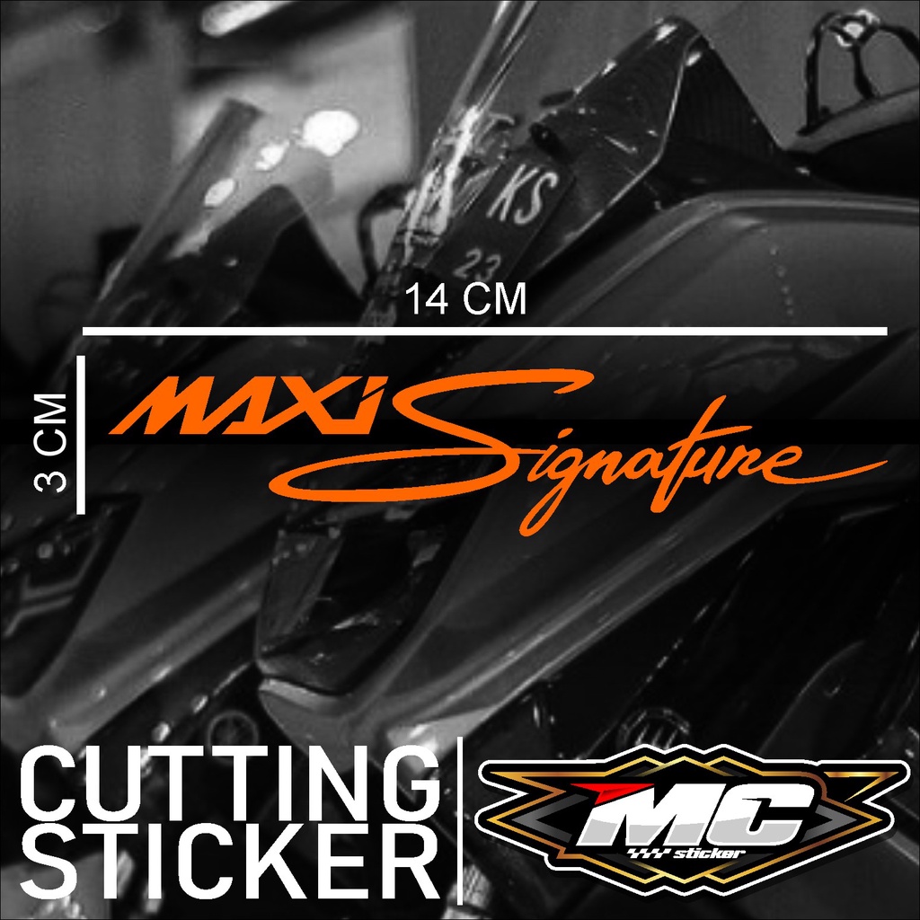 Cutting Sticker MAXI Signature - NMAX XMAX Motorcycle Variation Trim ...