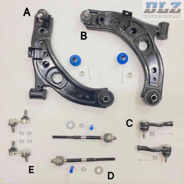 Perodua Myvi 1.0, 1.3 Suspension Parts brand DLZ (Set)- lower arm，rack ...