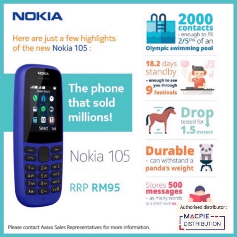 Nokia N106 N105 Dual Sim Malaysia Nokia original | Shopee Malaysia