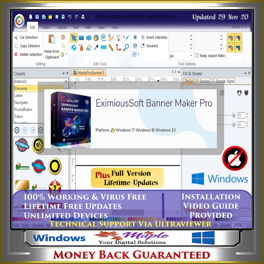 EximiousSoft Banner Maker Pro 5.24 [Full Version] Updated 25 July 2024 | Shopee Malaysia