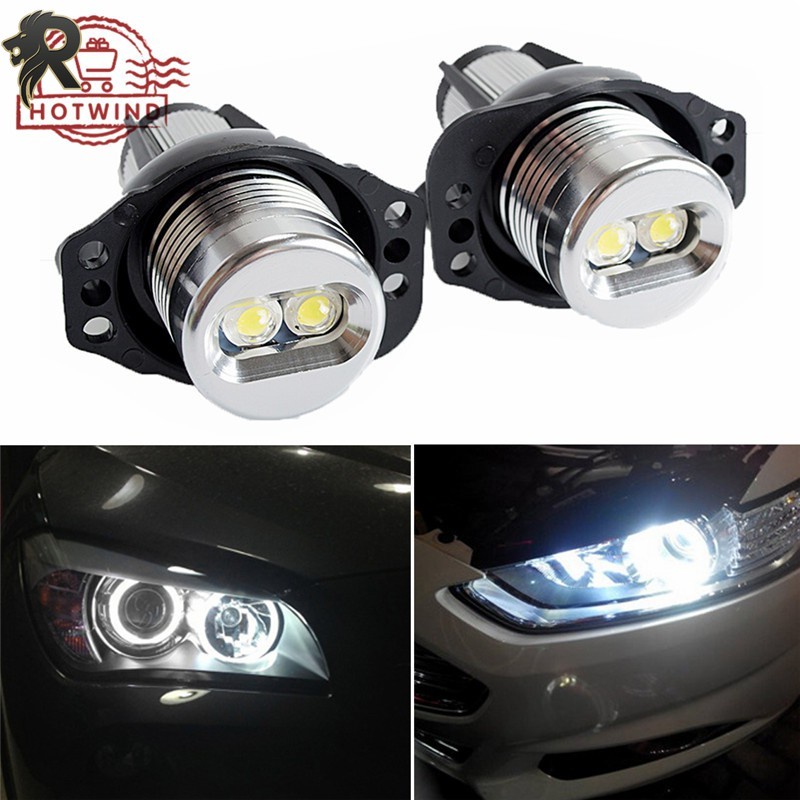 RL 2Pcs 20W LED Headlight Light Bulb Marker Angel Eyes BMW E90 E91 ...