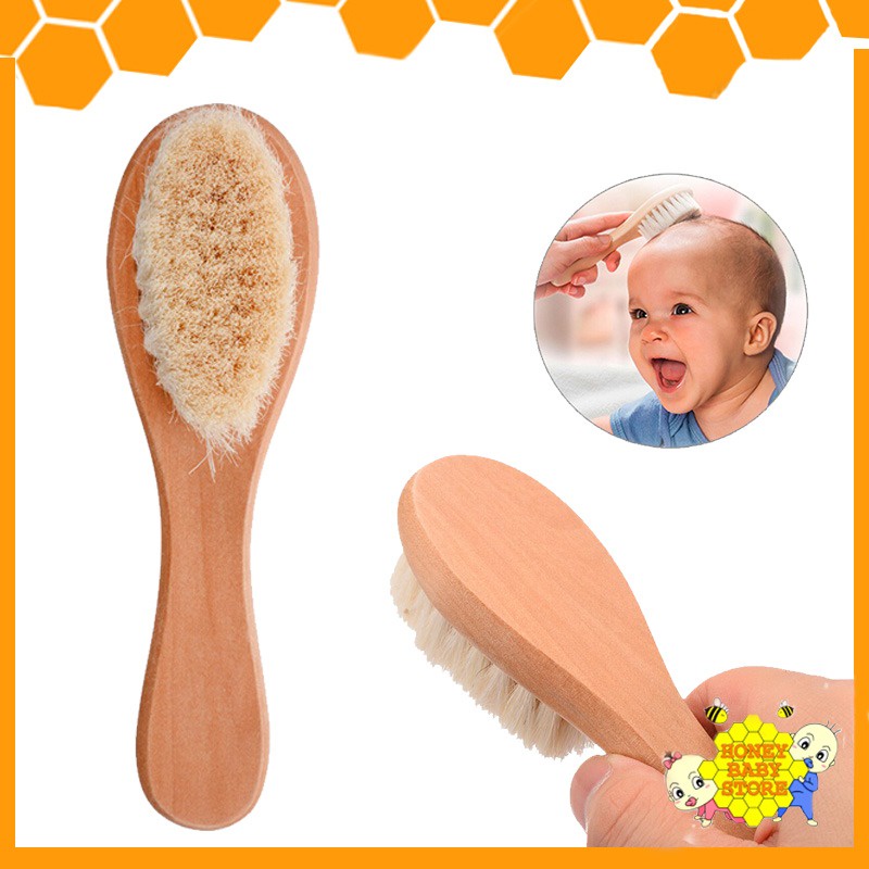 Autumnz Wooden Baby Hair Brush Kid Comb Newborn Natural Soft Wooden Brush Baby Grooming Tools ...