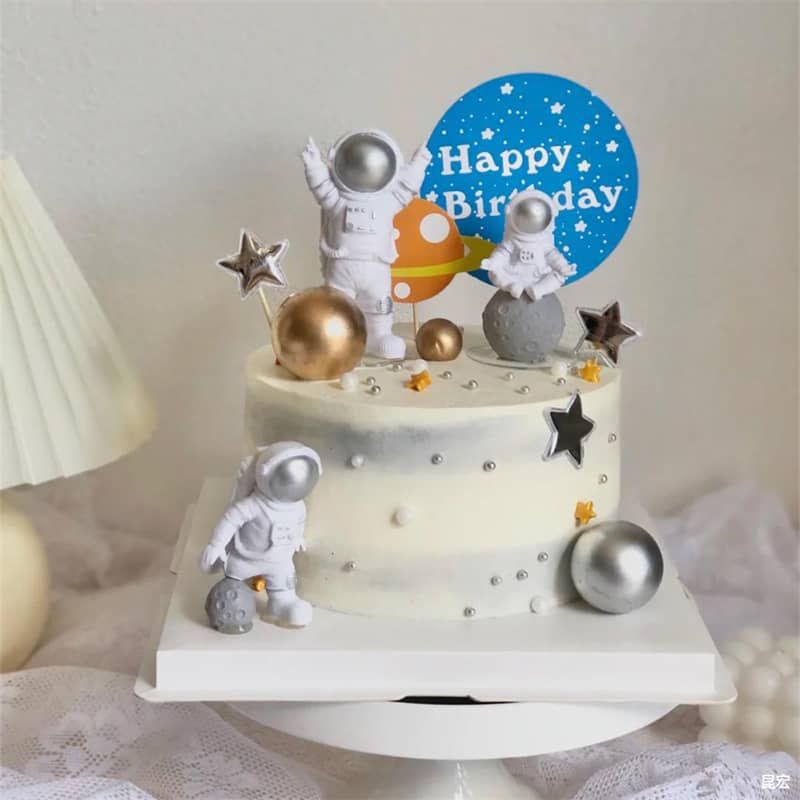 3pcs/set Astronaut Space Galaxy Toys/Astronaut Cake Topper/Space ...